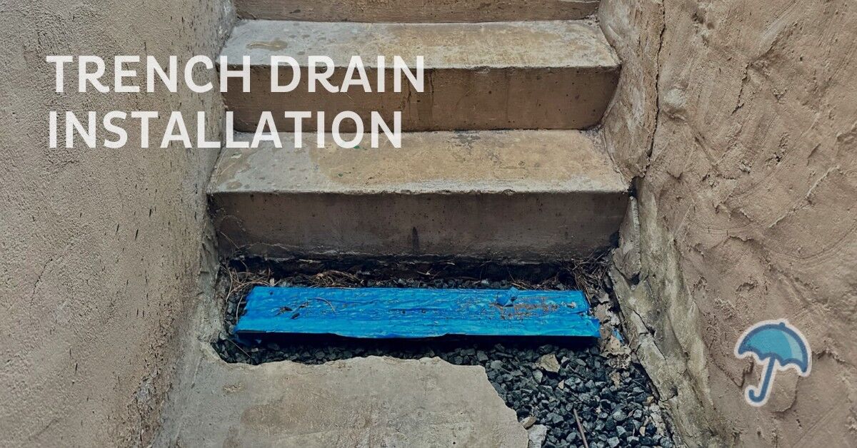 New Jersey Basement Trench Drain Installation | Blue Umbrella